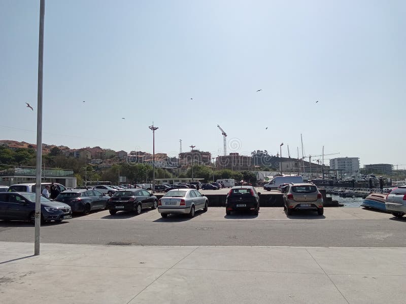 Parking area near by port editorial image. Image of area - 257504915