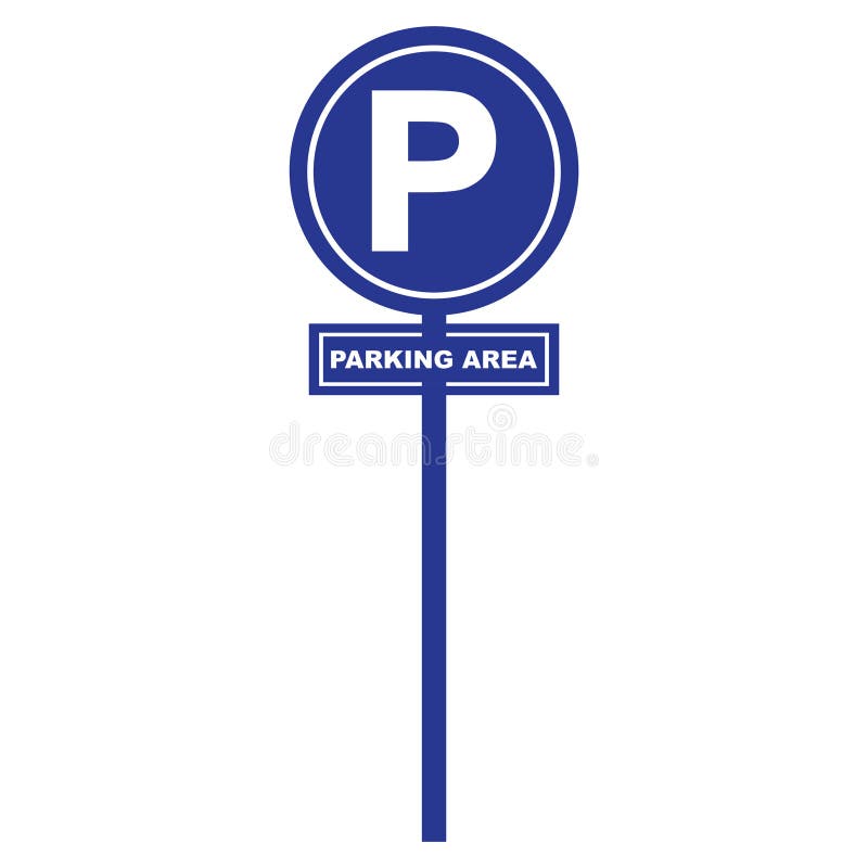 Parking Area Traffic Sign Icon Stock Vector - Illustration of banner ...