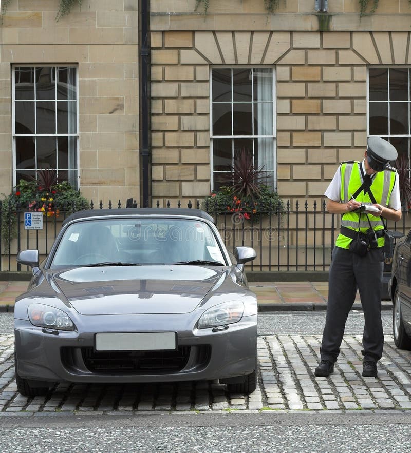 Parking Attendant, Traffic Warden, Getting Ticket Fine Mandate Stock ...