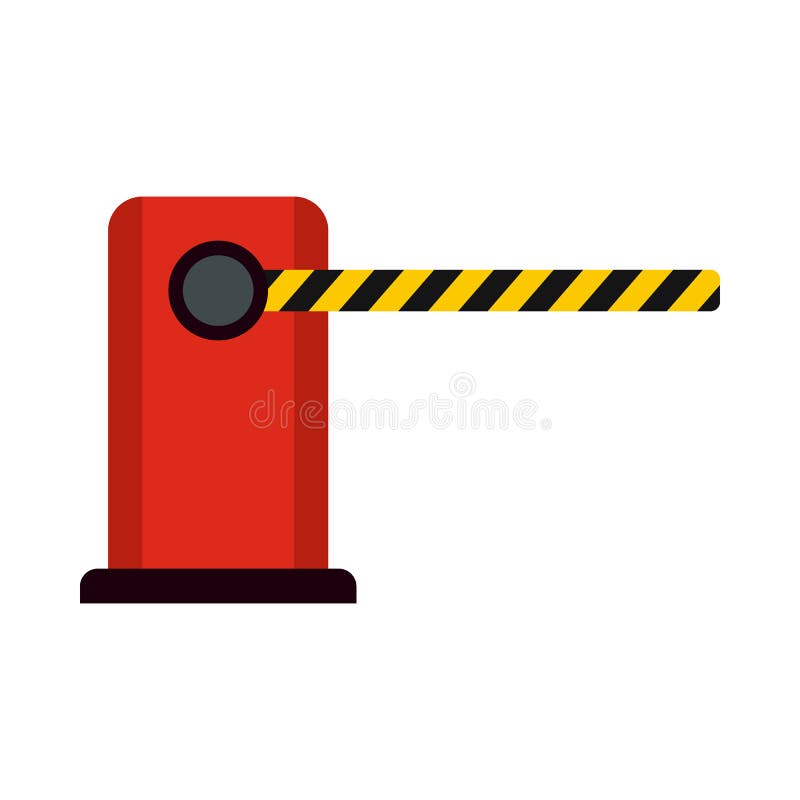 The Barrier Icon. Roadblock and Borderline, Stop, Checkpoint Symbol ...