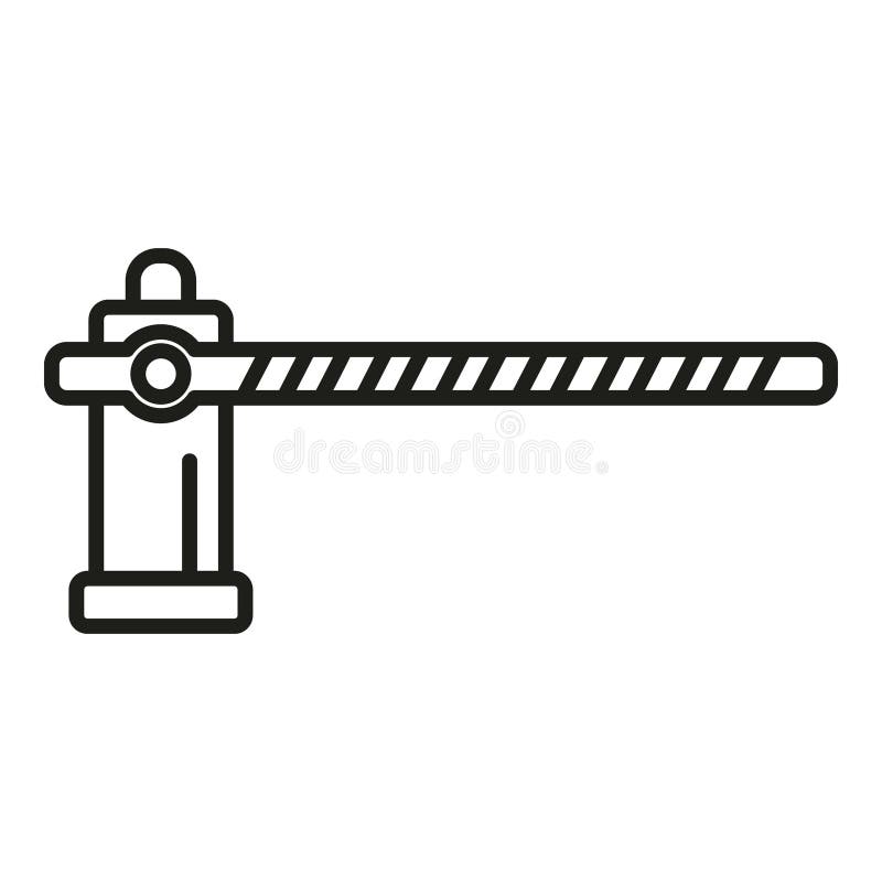 Parking Barrier Icon Outline Vector. Automatic Control Stock ...