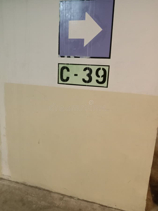 Parking Basement Motorcycle Arrow South Quarter Stock Image - Image of ...