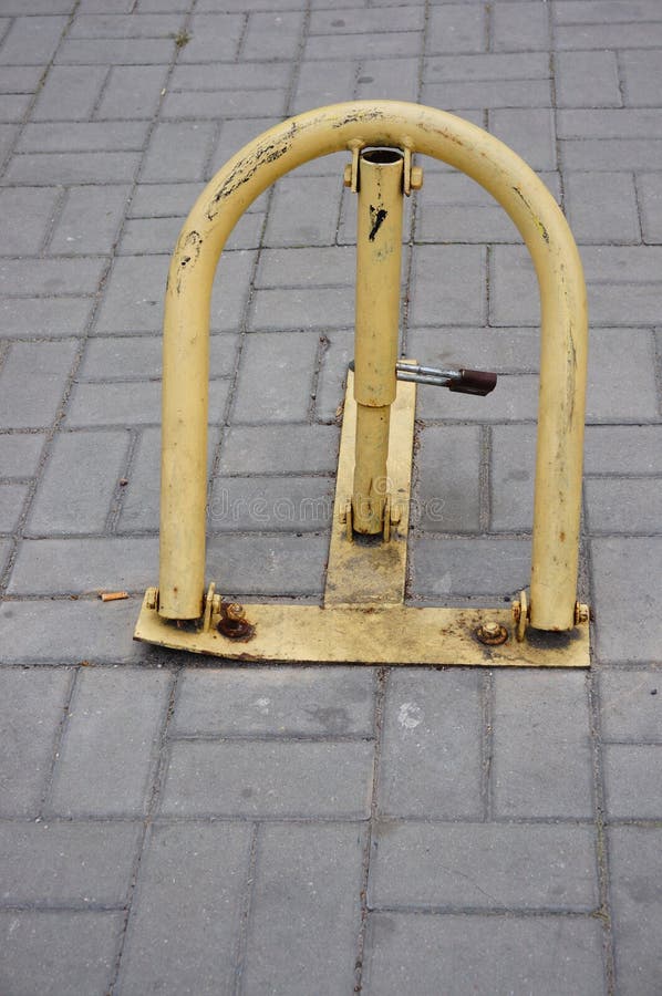 Parking blockade stock photo. Image of city, locked, metal - 36659922