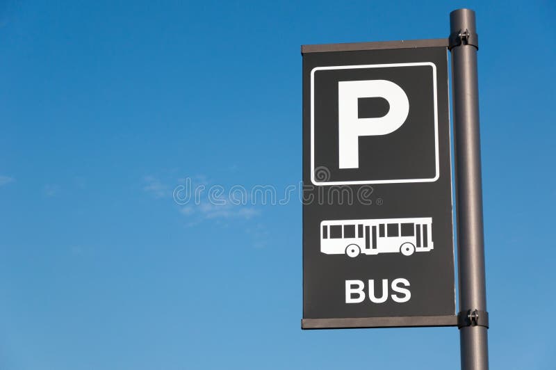 Parking Bus. stock photo. Image of compostela, blue, parking - 29447608