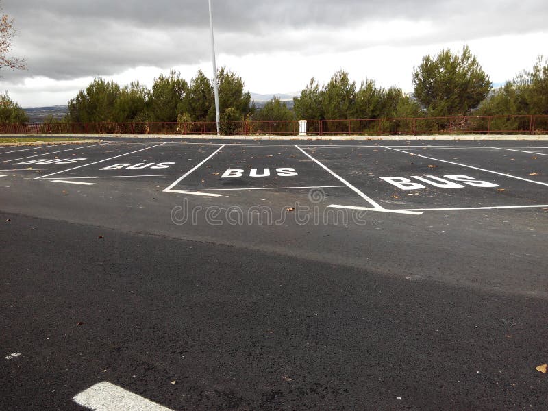 Parking bus stock photo. Image of asfalto, parkink, para - 48444322