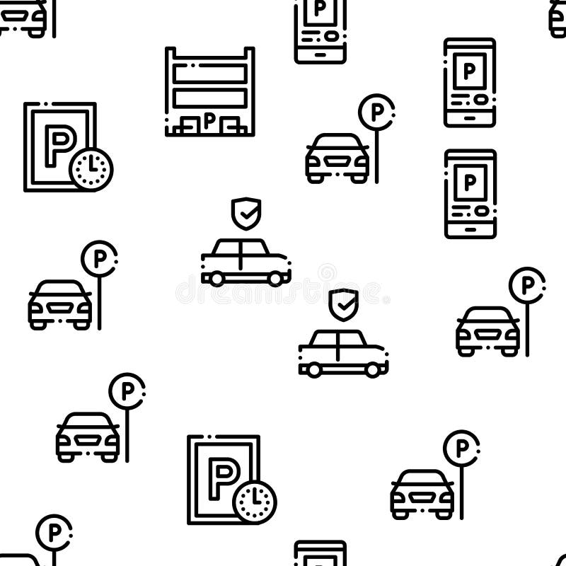 Seamless Car Parking Pattern Stock Illustrations – 932 Seamless Car ...