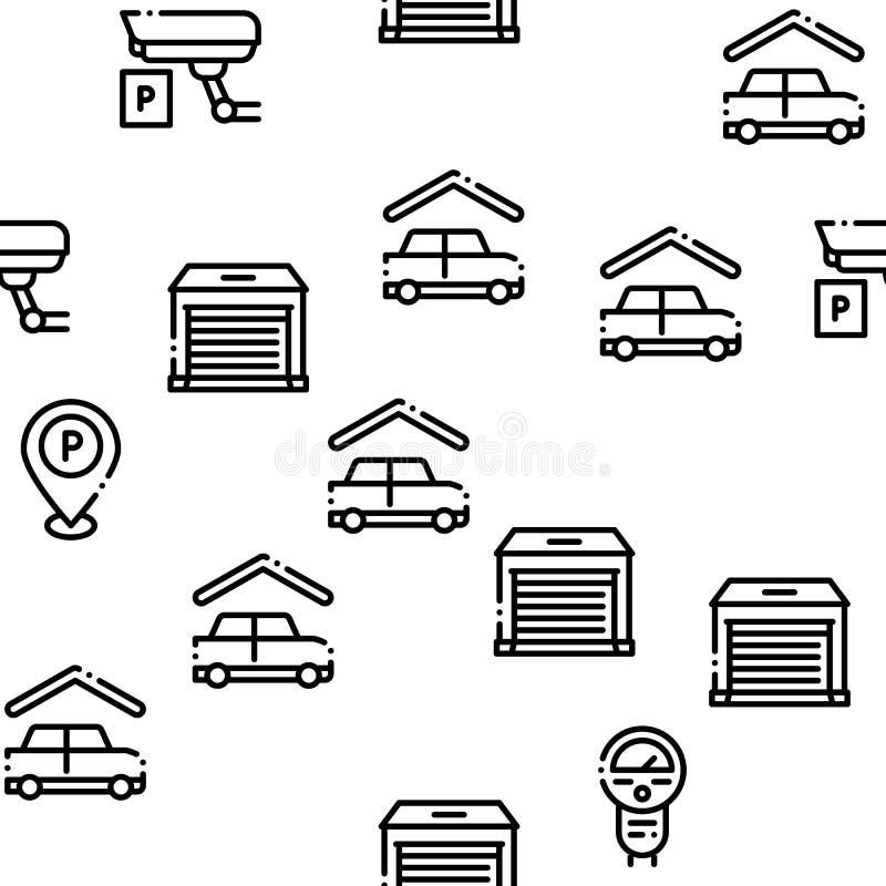 Seamless Car Parking Pattern Stock Illustrations – 932 Seamless Car ...