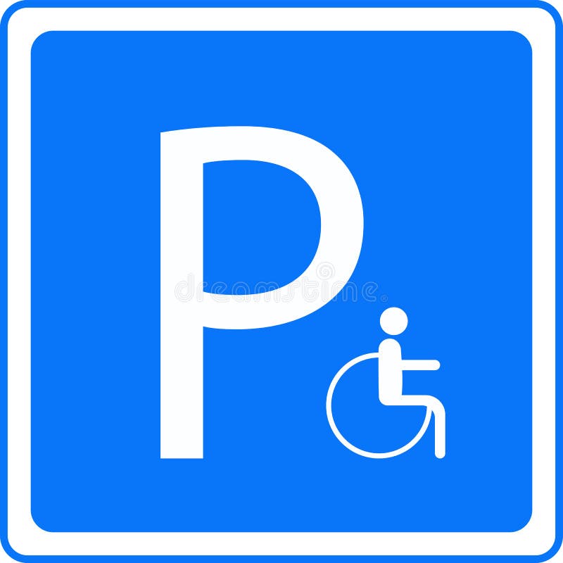 Parking for Cars for People with Disabilities. Road Signs. Stock Vector ...