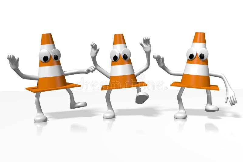 Parking cones stock illustration. Illustration of orange - 52864712