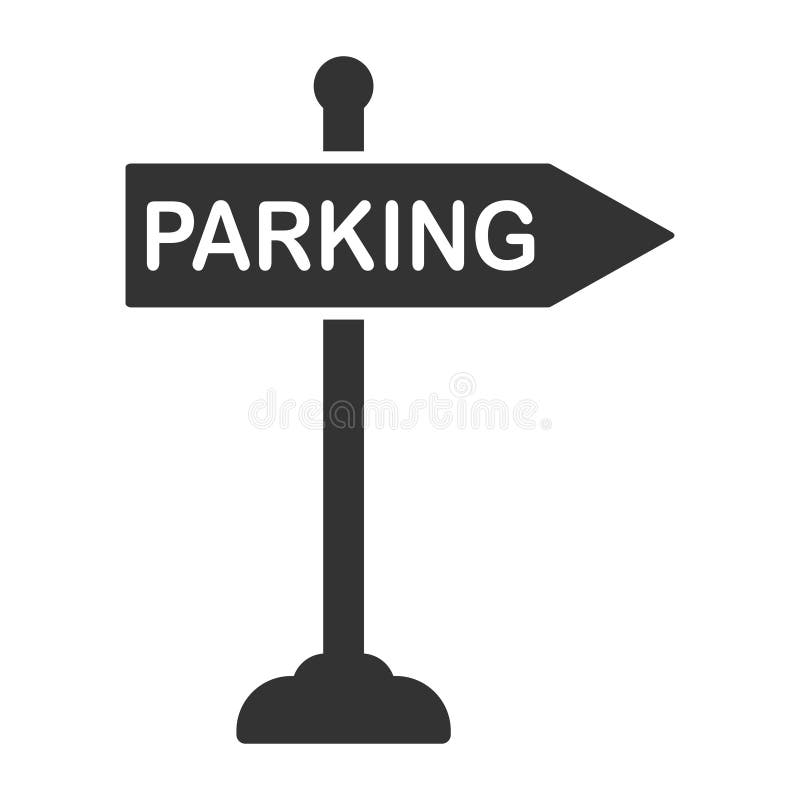 Parking Directional Icon Design Stock Vector - Illustration of doodle ...