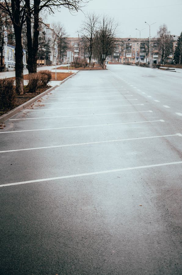 Parking Empty Spaces. Parking Spaces in the City Center are Empty ...