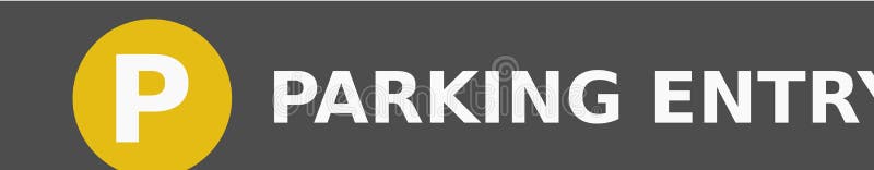 Parking Entry Sign, Car Park Building Vector Illustration Stock Vector ...