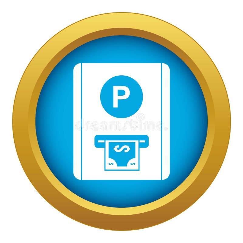 Parking Fee Icon Blue Vector Isolated Stock Vector - Illustration of ...