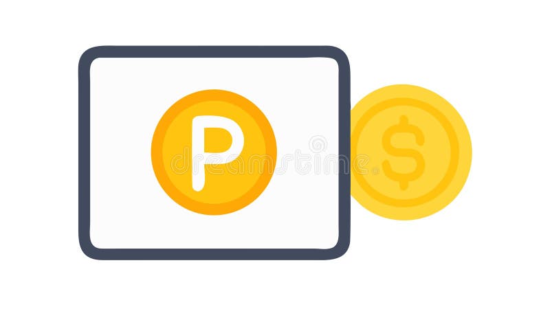 Parking Fee Icon, Pay Symbol P and Coin, Vector Design Generative AI ...