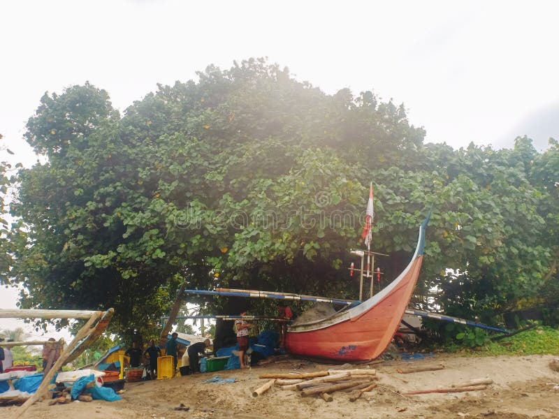 Parking Fishing Boat, Trees Stock Photo - Image of fishing, trees ...