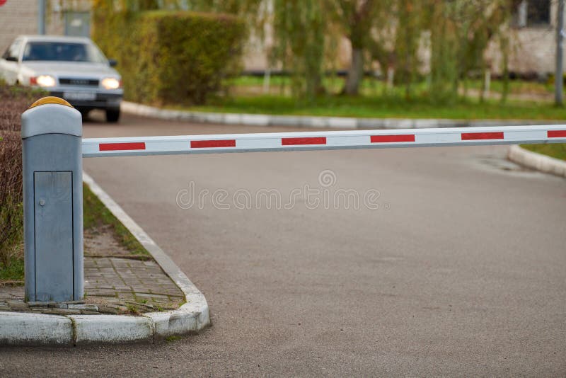 Parking Gate, Automatic Car Barrier System Stock Photo - Image of ...