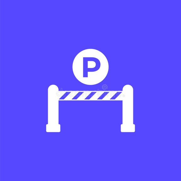 Parking Gate Icon, Vector Sign Stock Vector - Illustration of pictogram ...
