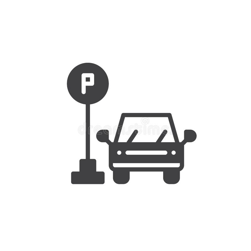 Parking icon vector stock vector. Illustration of single - 100378162