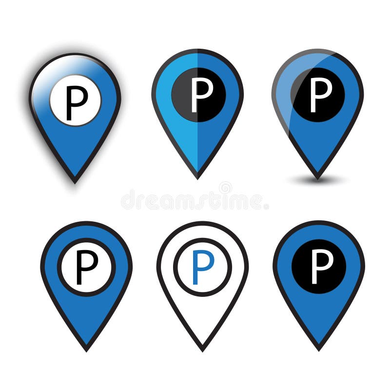 Parking Icon Blue Map Marker Stock Illustrations – 444 Parking Icon ...