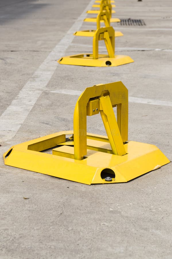 Parking lock stock image. Image of traffic, orange, outdoor - 41297155