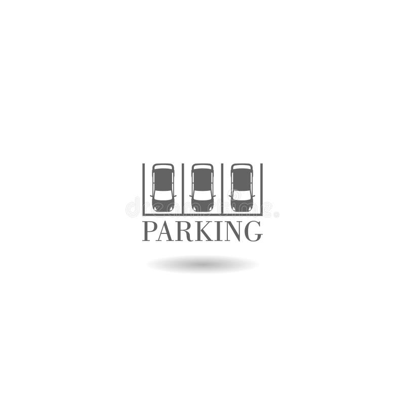 Parking logo with shadow stock vector. Illustration of parking - 286740321