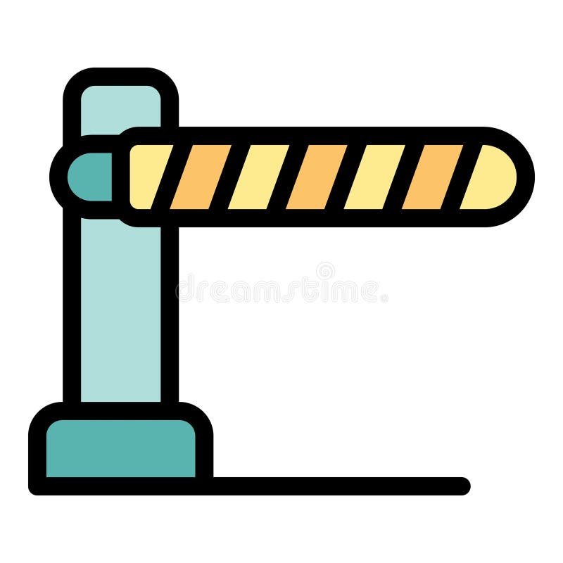 Parking Lot Barrier Gate Icon Representing Access Control System Stock ...
