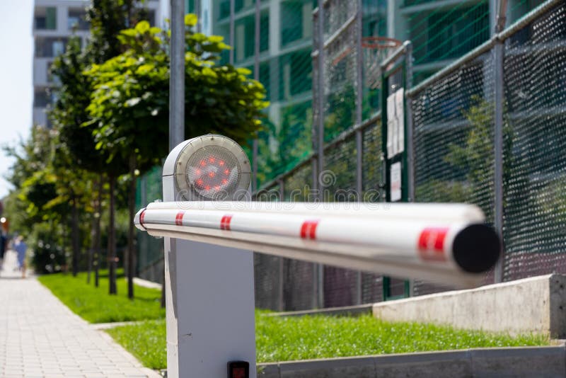 Parking lot barrier stock image. Image of ramp, barrier - 257650043
