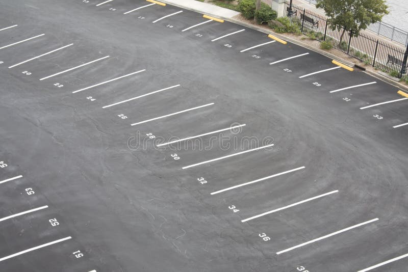 Parking lot curved rows stock photo. Image of asphalt - 18696764