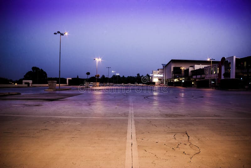 Empty Parking Lot Sunset Stock Photos - Download 262 Royalty Free Photos