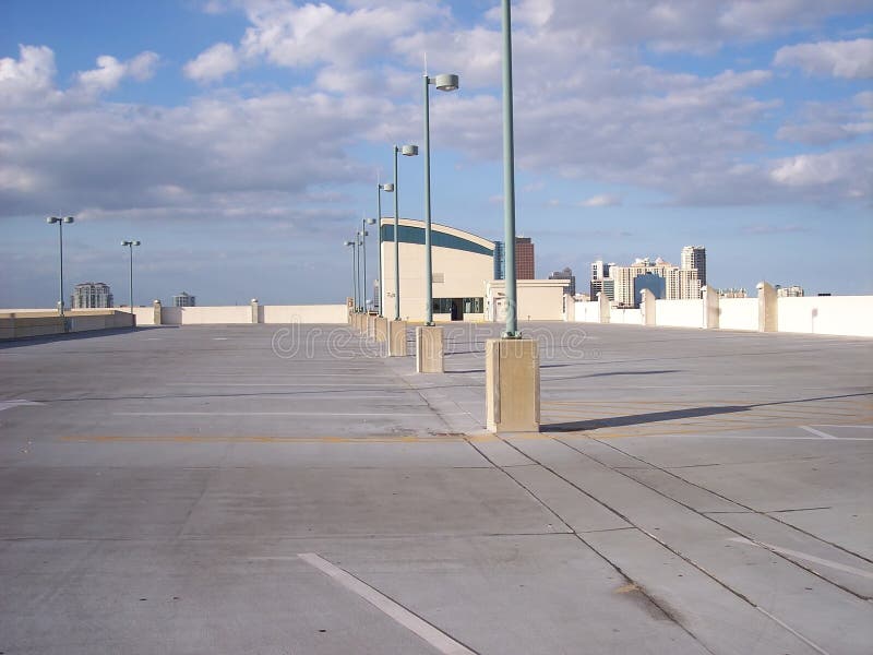 Parking Lot Roof Top Empty1 Stock Image - Image of cars, background ...
