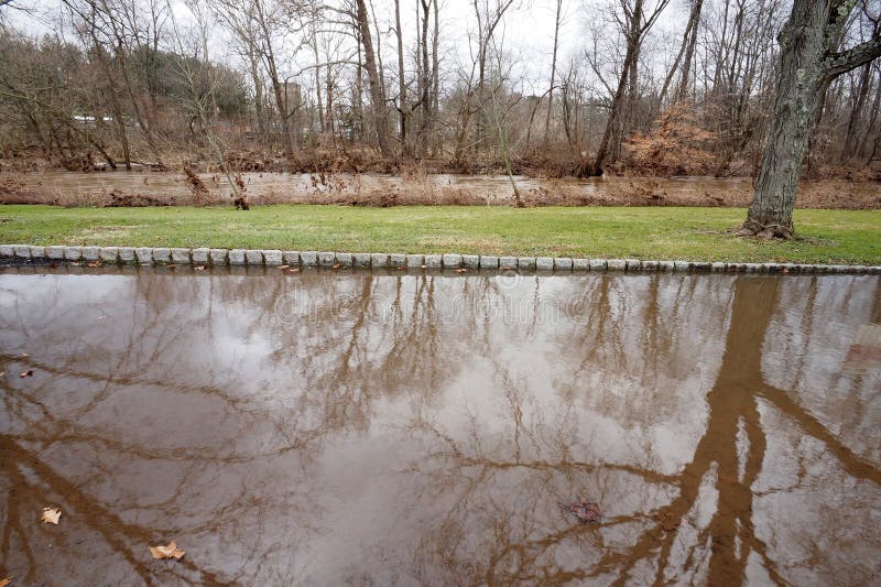 This is the Parking Lot by the Stream Which Flooded with Heavy Rains ...