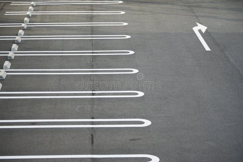 Parking lot stock image. Image of outdoor, white, arrow - 259494091