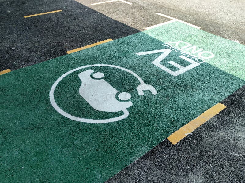Parking Lots and Charging Points for Electric Vehicles. Stock Image ... Parking Lots and Charging Points for Electric Vehicles. Stock Image ...