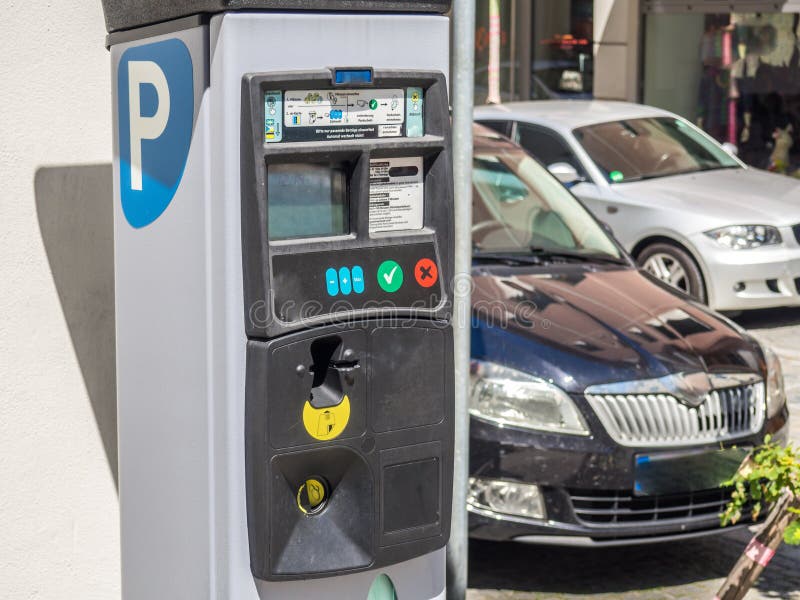 Parking Machine in the City Center Stock Image - Image of ...