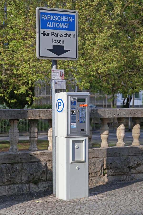 Parking Machine Germany editorial stock photo. Image of sign - 127698368