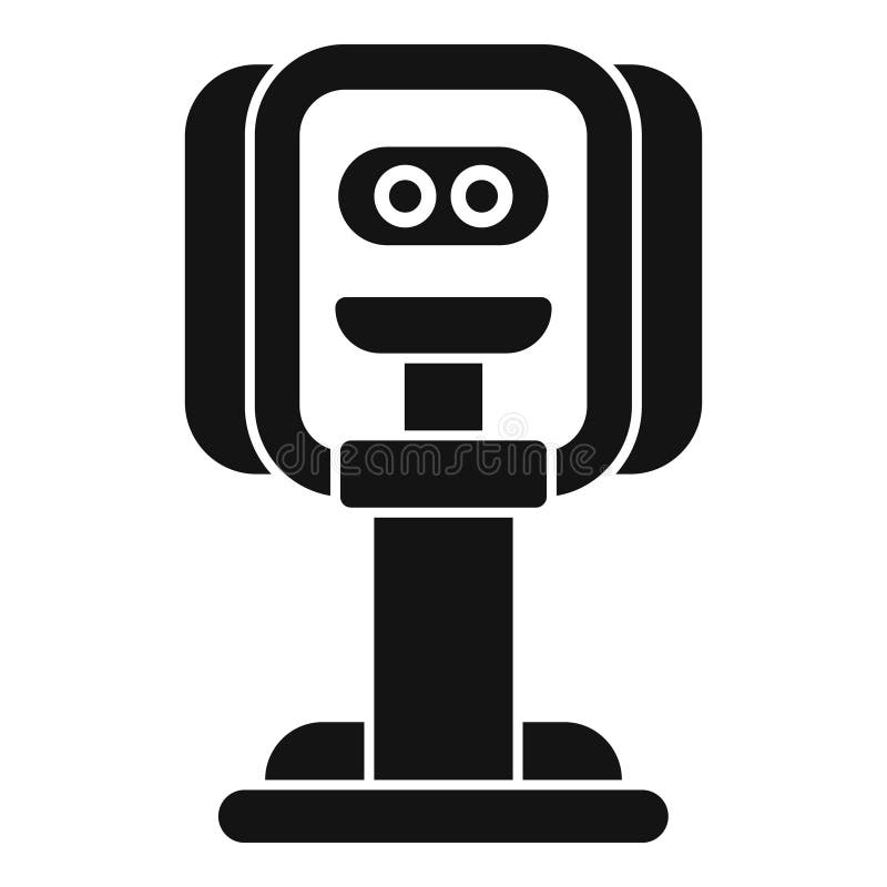 Parking Machine Scanning License Plate Icon Glyph Vector Stock ...