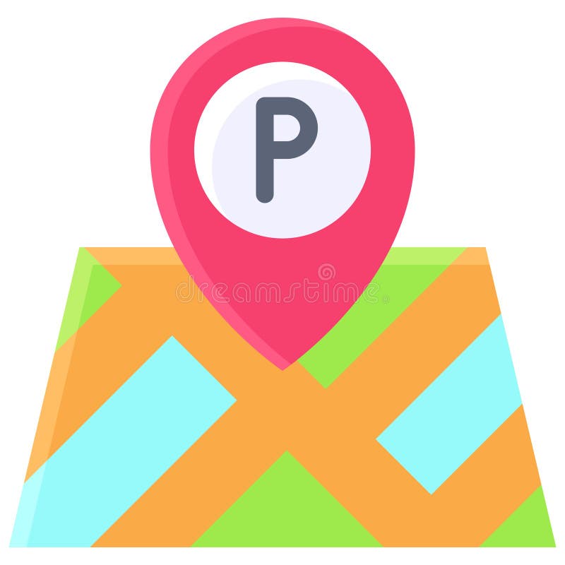 Parking Map Icon, Location Map and Navigation Vector Stock Vector ...