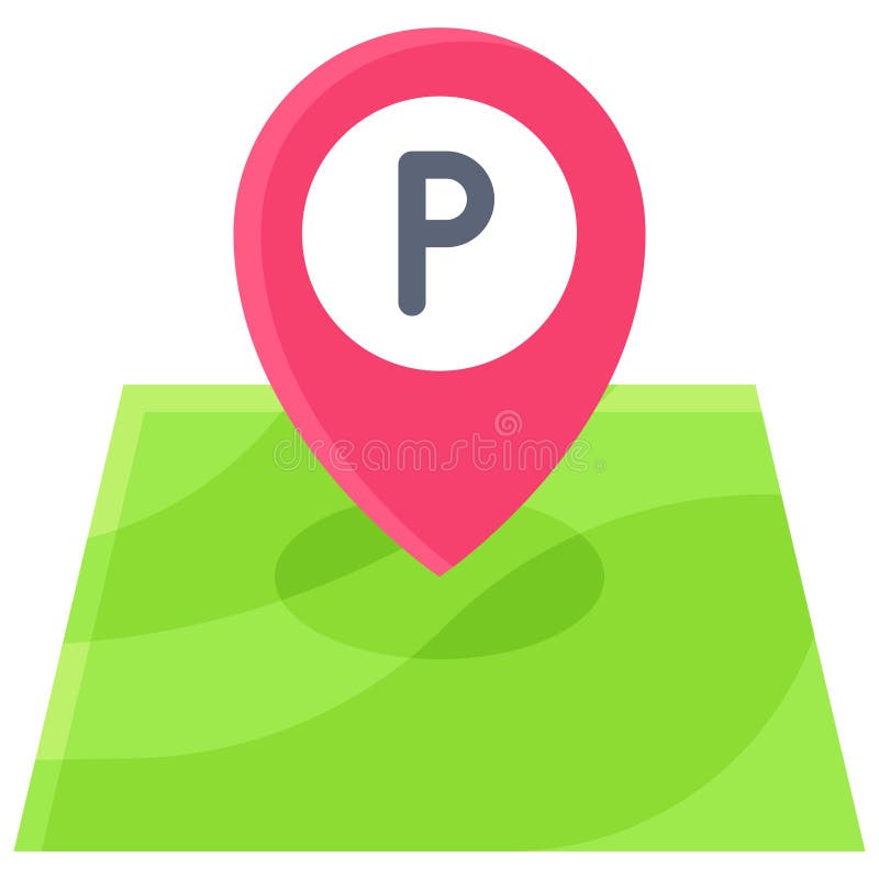 Parking Map Icon, Location Map and Navigation Vector Stock Vector ...