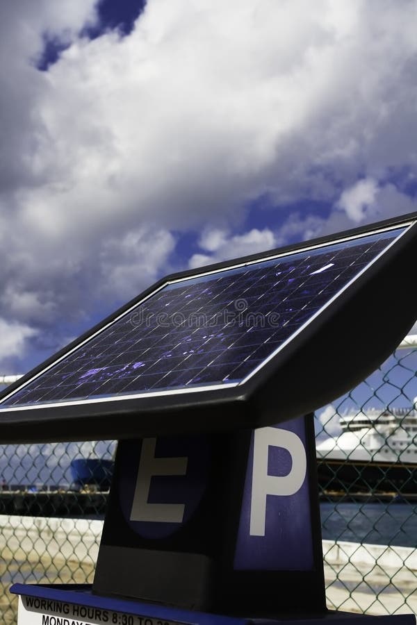 Parking Meter Solar Panel stock photo. Image of sustainable - 28347904