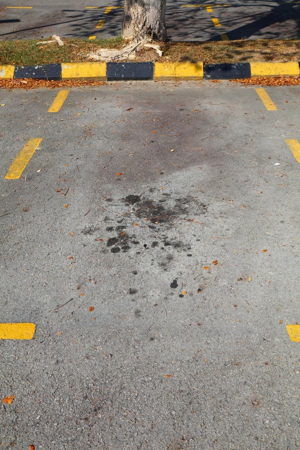 Parking Oil Stains in Malaysia Stock Image - Image of spillage, parking ...