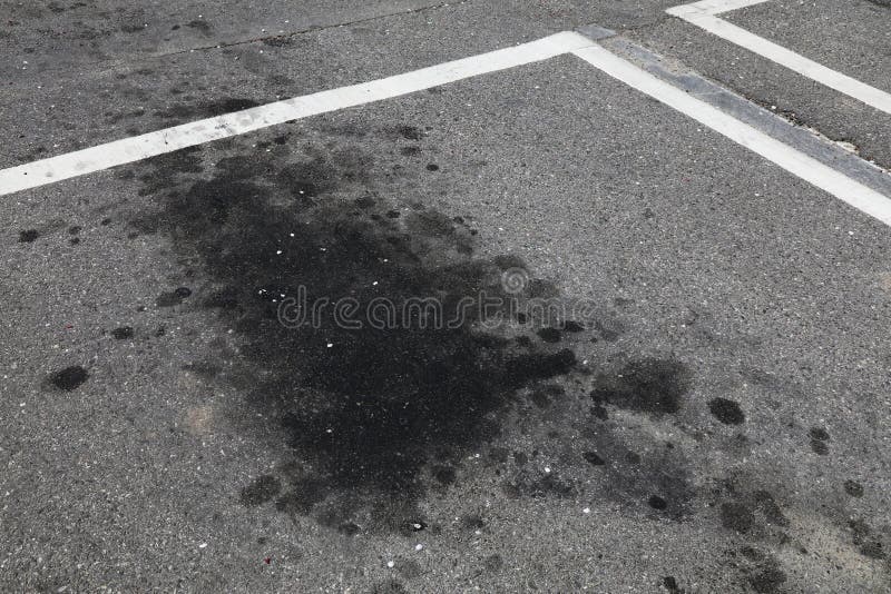 Parking Oil Stains on Ground Stock Photo - Image of korea, tarmac ...