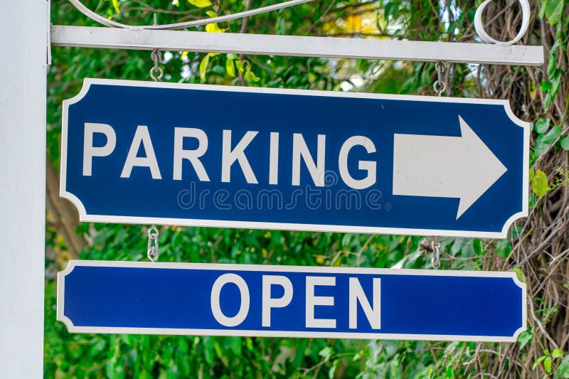 Parking Open Road Sign in Florida Stock Image - Image of information ...