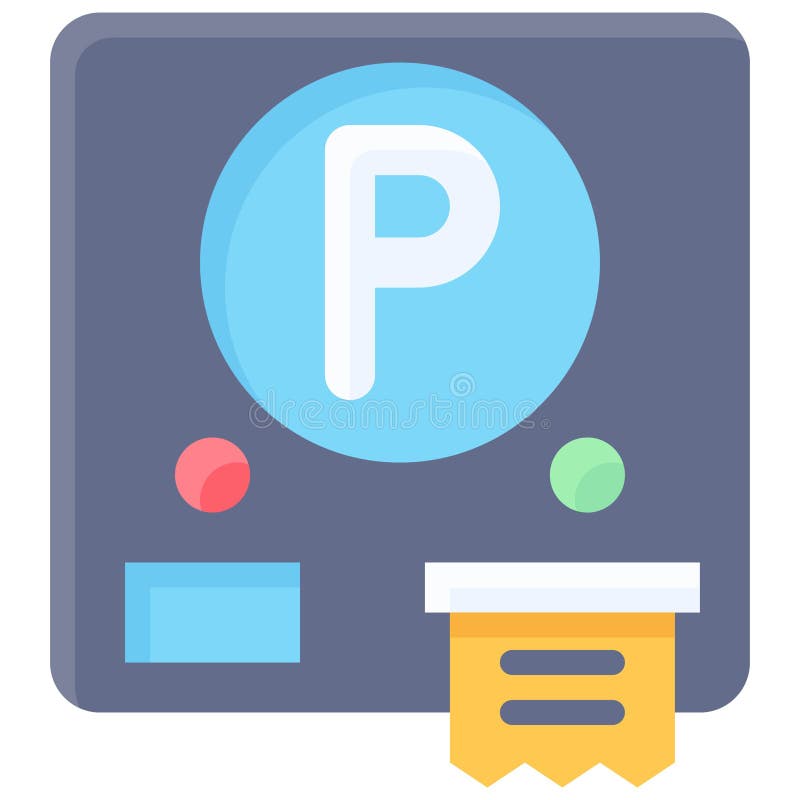 Parking Pass Icon, Parking Lot Related Vector Stock Vector ...