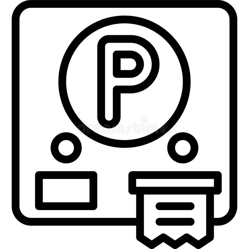 Parking Pass Icon, Parking Lot Related Vector Stock Vector ...