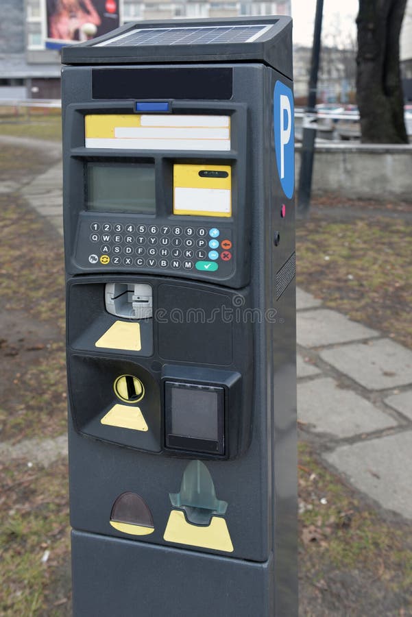 A parking payment machine stock image. Image of street - 92175807
