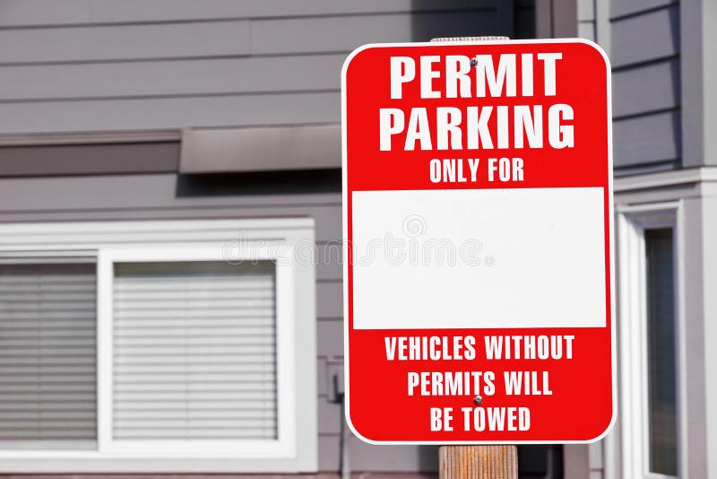 Parking Permit Sign stock image. Image of perks, decisions - 73475889