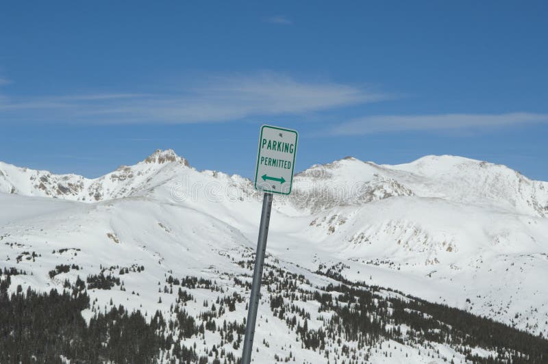 Parking Permitted Colorado High Country Stock Image - Image of avalance ...