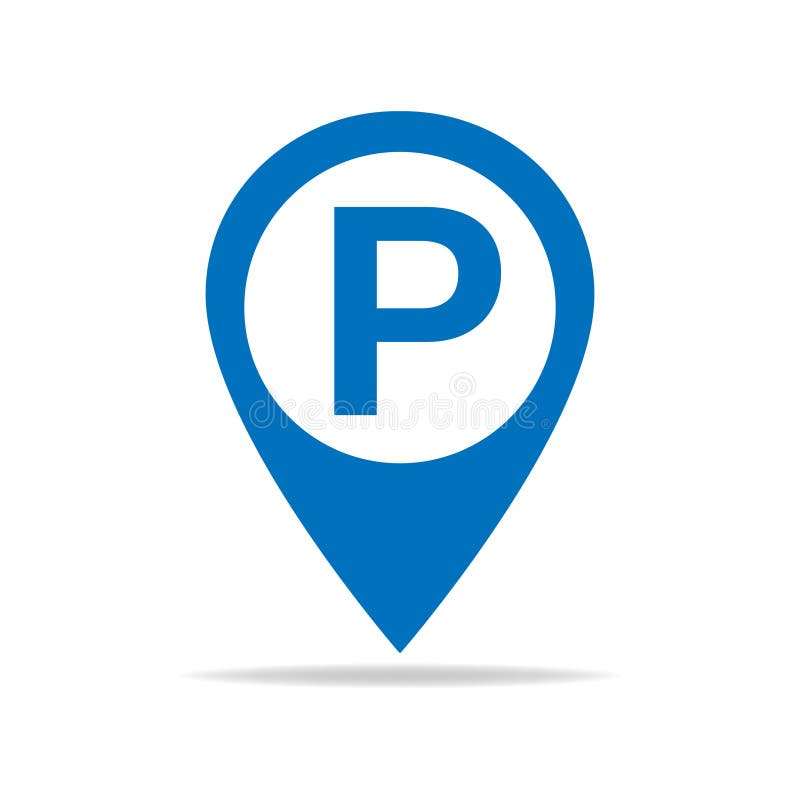 Parking Pinpoint Blue Icon. Map Parking Pointer, Parking Map Point ...