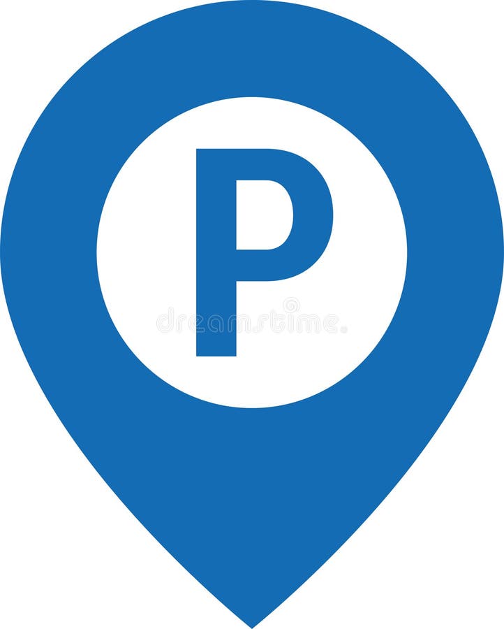 Parking Pinpoint Icon. Blue Location Pin with Parking Symbol on it ...