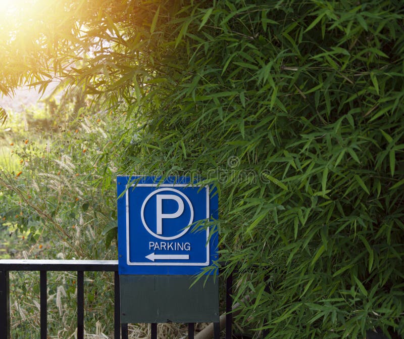 Parking Place Sign Post Pole Traffic Road Roadsign Stock Photo - Image ...